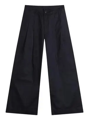 BEAMS Wide Leg Chino Pant - D.navy