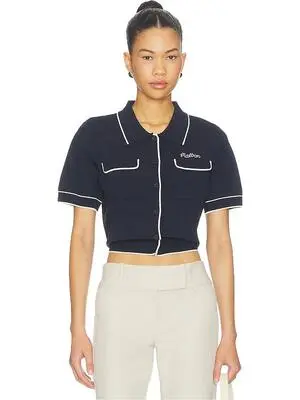 MALBON Jacqueline Polo Top - Navy