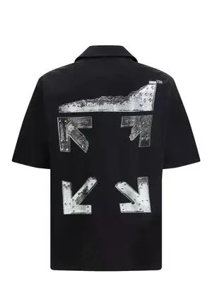 Off-White Arrow-detail Short-sleeve Shirt - Black