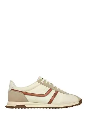 BOSS Logo Trainers With Faux Suede Trims - Neutrals