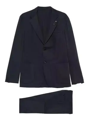 LARDINI Patch-pocket Suit Blue