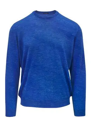 Kiton Crew Neck Sweater Blue
