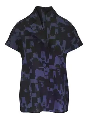 ZERO + MARIA CORNEJO Brushstroke Ripple Blouse