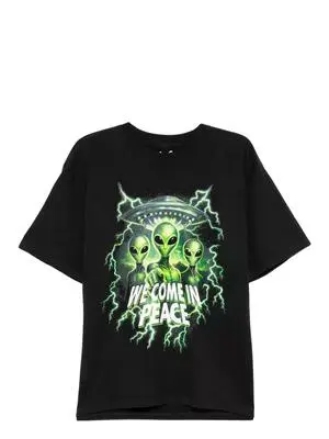 MELT Alien-print T-shirt - Black