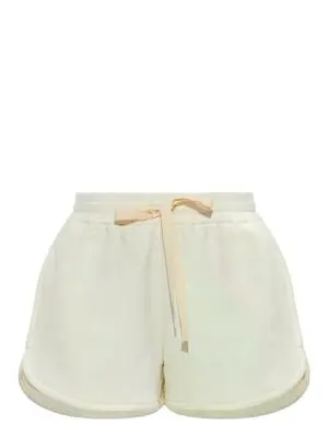 JIL SANDER Embroidered Drawstring Shorts - Neutrals