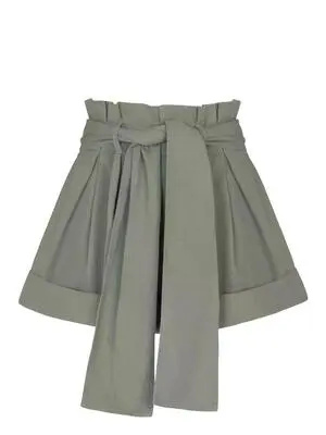 Balmain Self-tie High-waisted Shorts - Green