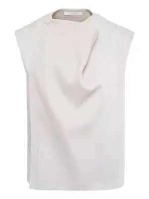 CLUB21 Draped Woven Top - Neutrals