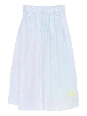 Joshua Sanders Seersucker Midi Skirt - Blue