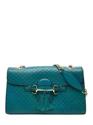 Gucci Medium Micro Guccissima Emily Shoulder Bag - Blue