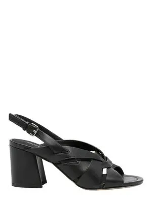 BRUNO PREMI Strappy Leather Sandals - Black