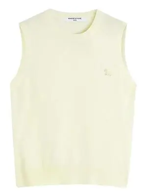 Maison Kitsuné Baby Fox Sleeveless Sweater - Yellow