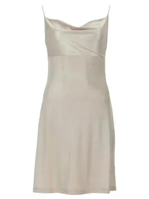 Versace Spaghetti Strap Mini Dress - Neutrals