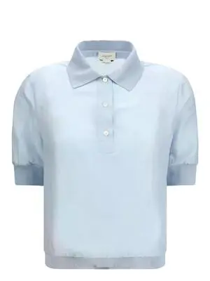 Jacob Cohen Cropped Wool Polo Shirt - Blue