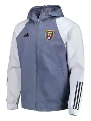 Adidas Real Salt Lake Zip-up Lightweight Jacket - Blue