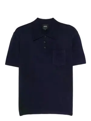 A.p.c. Chest-pocket Short-sleeve Polo Shirt - Blue