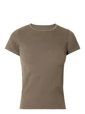 SKIMS Ribbed Seamless Baby Tee - Green