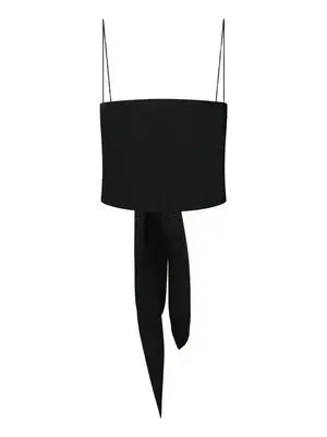 FORTE_FORTE Tie-detail Sleeveless Top - Black