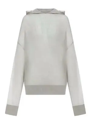 Rick Owens Hun Cashmere Hoodie - Grey