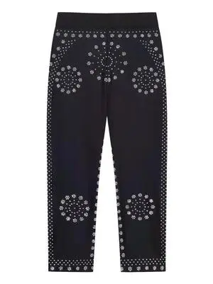 Coperni Mantra-print Cycling Trousers - Black