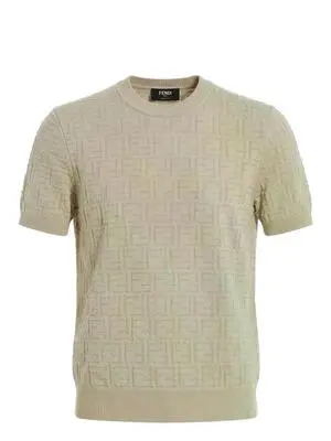 Fendi Ff-pattern T-shirt - Neutrals