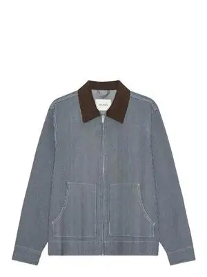 LES DEUX Robert Striped Jacket - Blue
