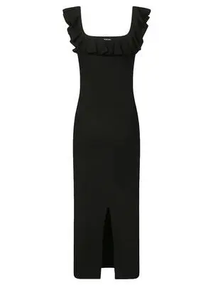 Michael Kors Ruffled-neckline Dress - Black