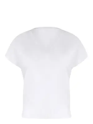DONDUP V-neck Ribbed T-shirt - White