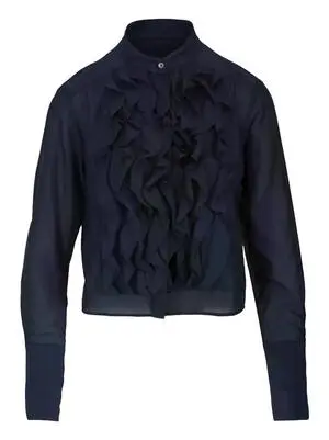 TWP Ruffled Blouse - Blue