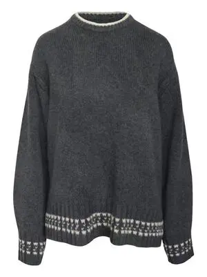 Guest In Residence Crew-neck Knitted Sweater - Grey