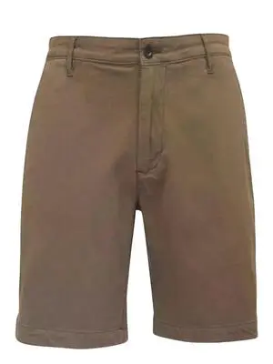 Ag Twill Cotton Shorts - Brown