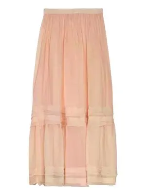 MOMONI Elasticated Ruffled Midi Skirt