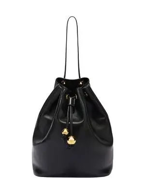 Furla Mini Soft Sfera Drawstring Bucket Bag - Black