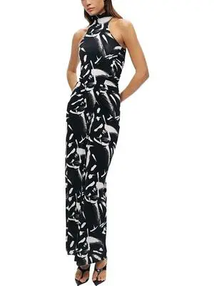 NOCTURNE Printed Halter Maxi Dress - Multi-colored