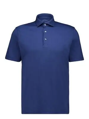 FEDELI Dark Blue Zero Giza Cotton Polo