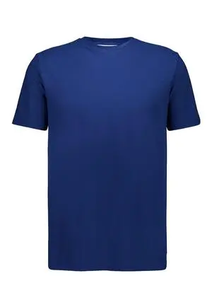 Boglioli Cotton Linen Crew Neck T-shirt - Blue