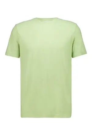 Boglioli Light Green Cotton Linen Crew Neck T-Shirt Green