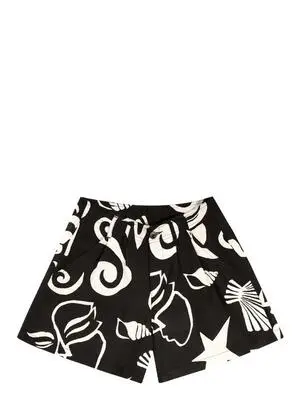 UNTITLED IN MOTION Maximon Pleated Linen Shorts Thalassa