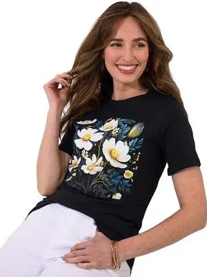 JOE BROWNS Cotton Slub Graphic Tee - Fancy Floral