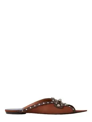 LANVIN Eclipse Arch Flat Mule - Brwon
