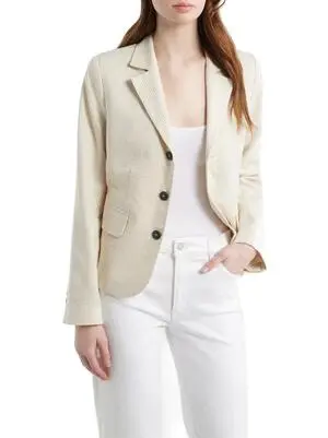 FRAME Striped Blazer - Ecru Multi
