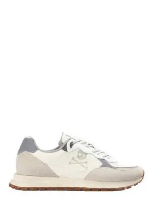SCALPERS Scalpers Suede Skull Contrast Sneakers Cream