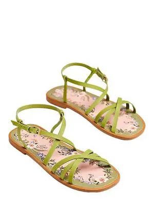 Farm Rio Strappy Sandals - Moss