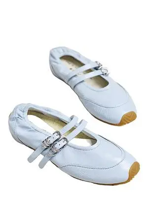 Rag & Bone Emilee Mary Jane Flats - Light Blue