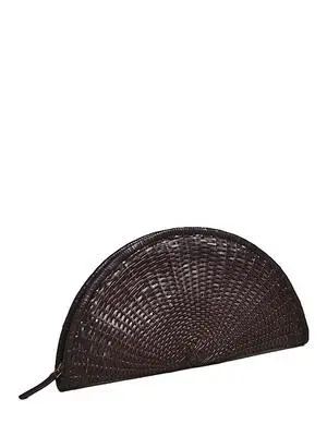 BEMBIEN Handwoven Leather Perla Clutch - Chocolate