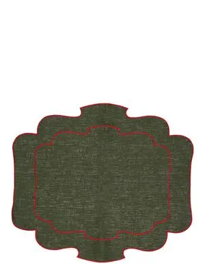LA GALLINA MATTA Scallop Placemat - Green