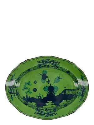 GINORI 1735 Oriente Italiano Malachite Oval Platter - Green