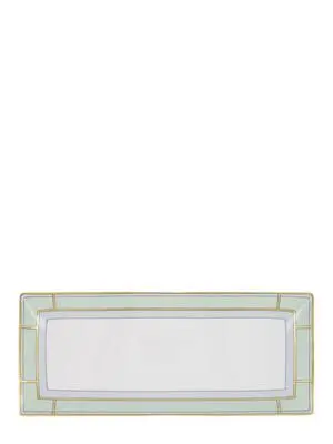 GINORI 1735 Verde Porcelain Diva Rectangular Tray - Multicolour
