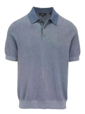 Vince Knitted Polo Shirt - Blue