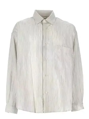 AMISH SUPPLIES Chest-pocket Striped Shirt - Neutrals