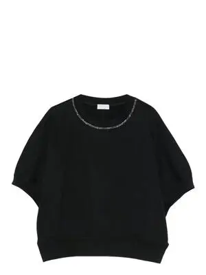 Brunello Cucinelli Round-neck Short-sleeve Top - Black